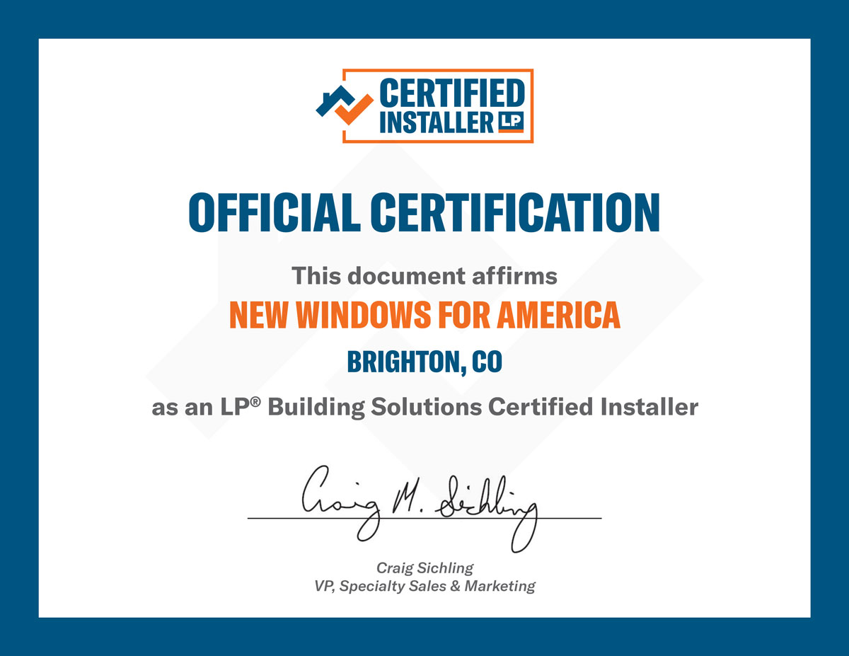 New Windows for America is now an LP Building Solutions Certified Installer - New Windows for ...